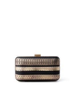 Zeus+Dione Black gold leather Myrti bag